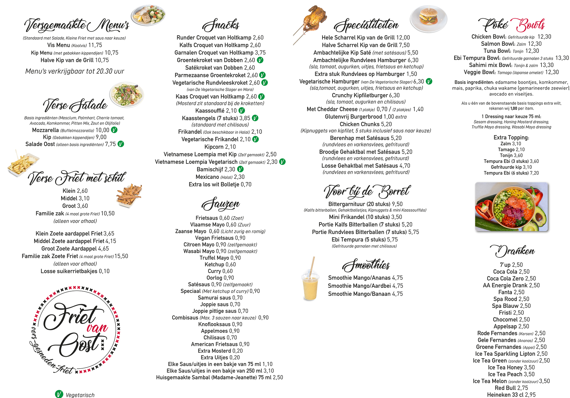 Menu - Friet van Oost